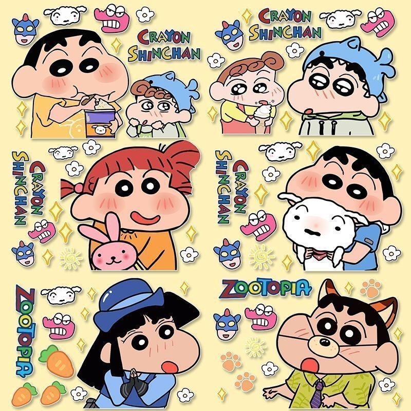 Crayon Shin-Chan Stickers Cartoon Cute Electric Vehicle Helmet Laptop ...