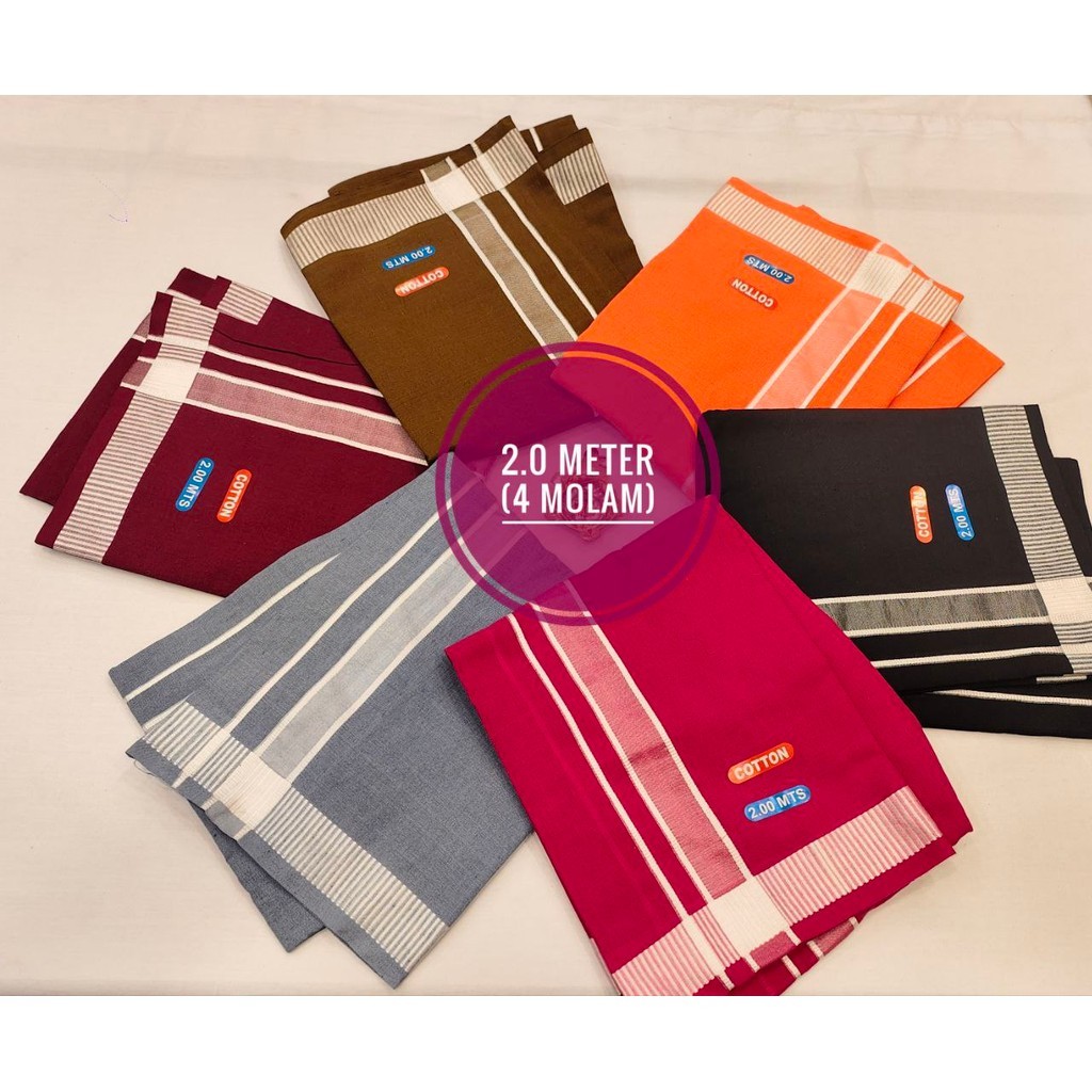 Kain Dhoti Colour Vesti Silver Border Only Vesti (2.0 Meter) 4 Molam ...