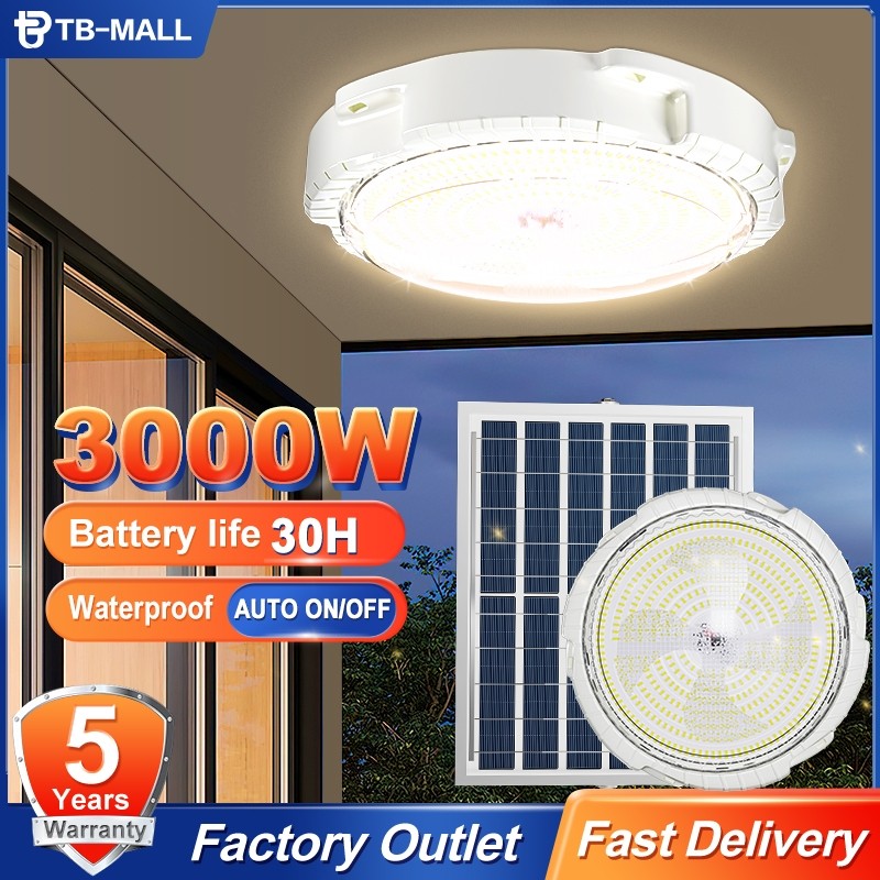 Solar Ceiling lamp High bright LED Flood Light 3000W Outdoor Spotlight ...