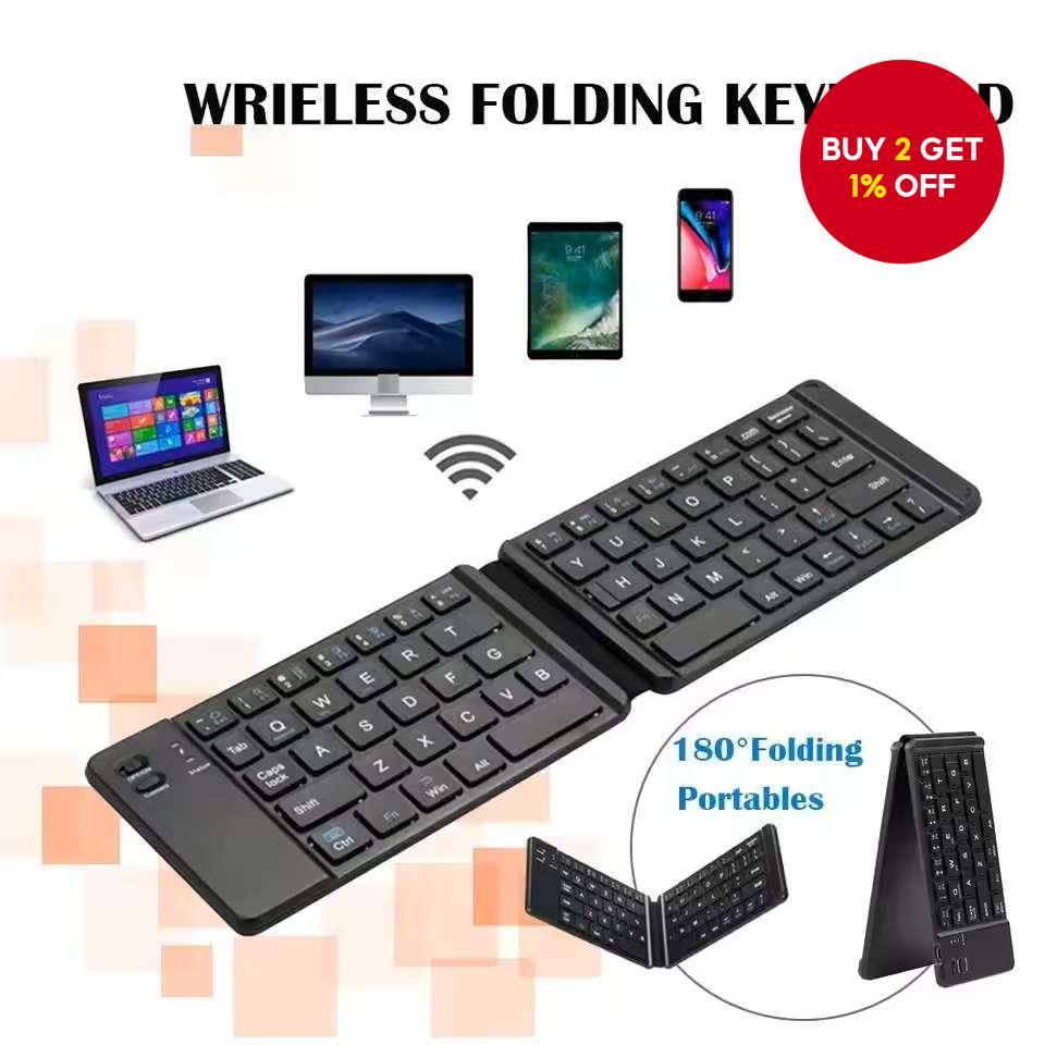 B033 Mini Foldable Wireless Portable Bluetooth Keyboard With Touchpad For Windows Android Ios ...