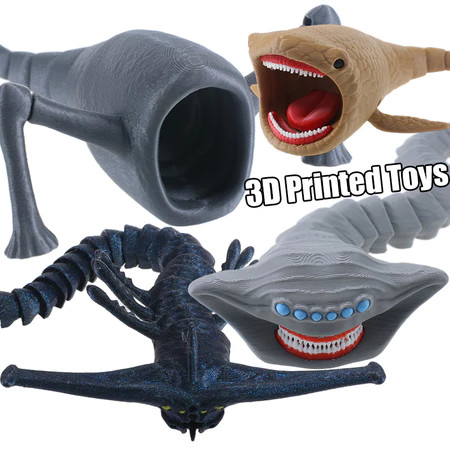 3D Printed Sea Monster Ghost Leviathan Model Toys Creative The Bloop El ...