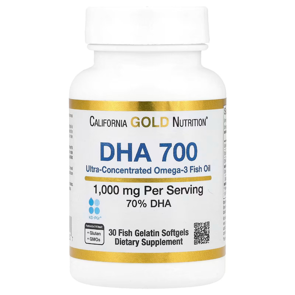 California Gold Nutrition, DHA 700 Fish Oil, Ultra-Concentrated, 1,000 ...