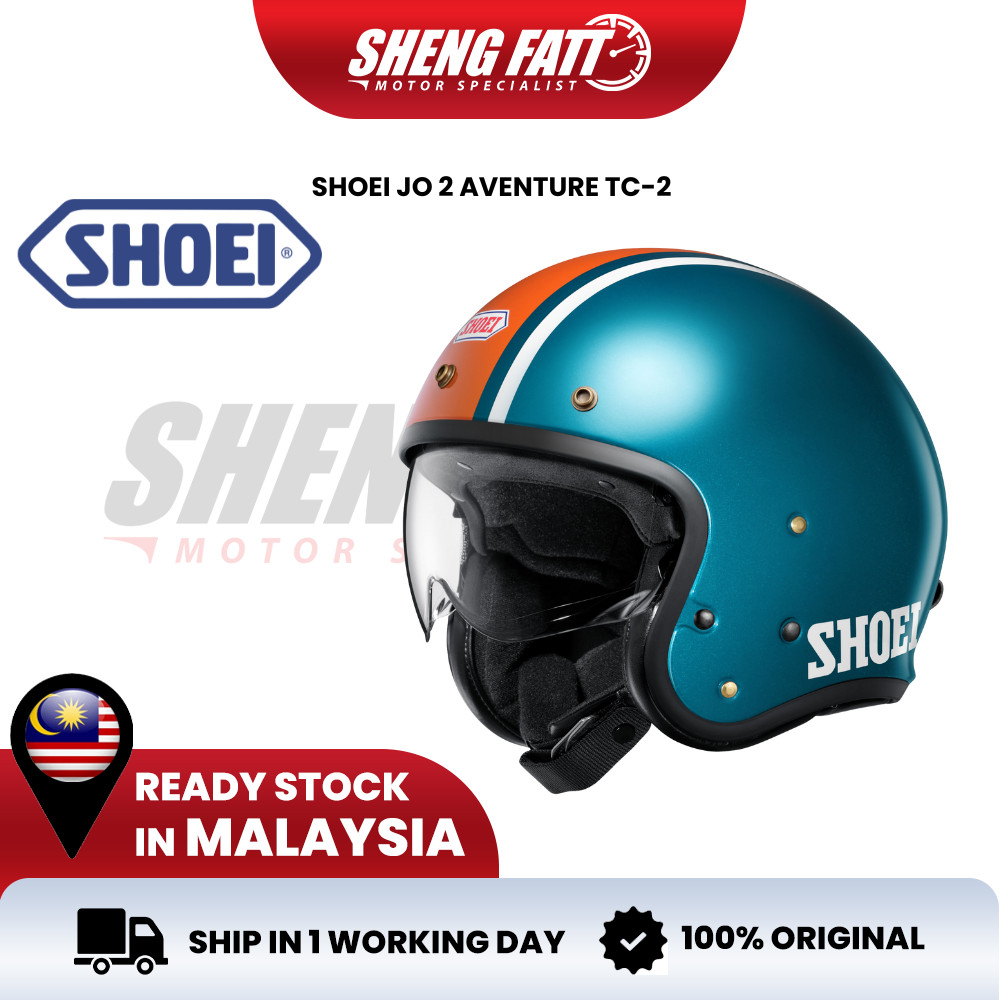 SHOEI JO2 AVENTURE TC-2 RETRO HELMET SHOEI OPEN FACE J.O 2 CLASSIC ...