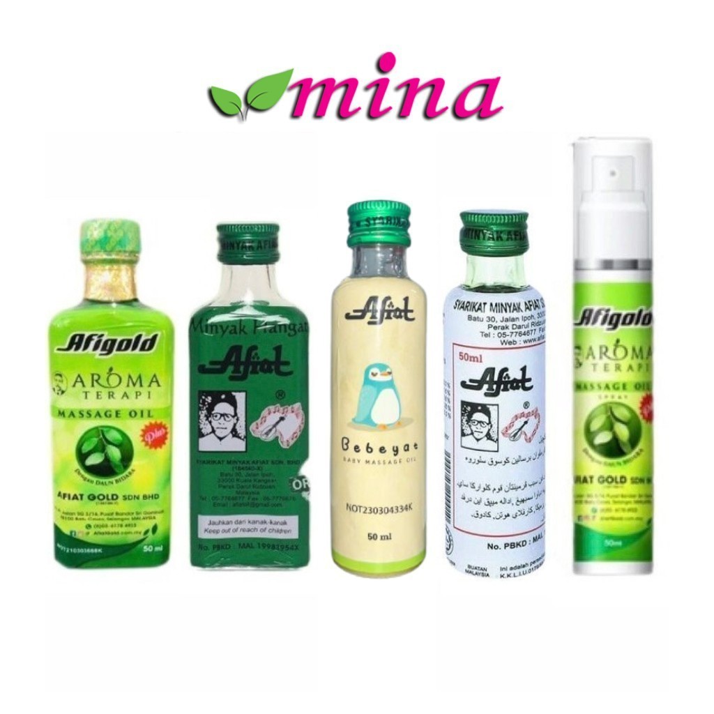 AFIAT #M Minyak Hangat Bulat 50ml Bebeyat Petak Aroma Terapi Massage ...