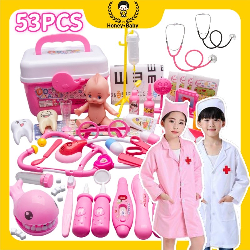Doctor Toys Sets Doctor Nurse Cosplay Uniforms Kids Pretend Play Toy ...