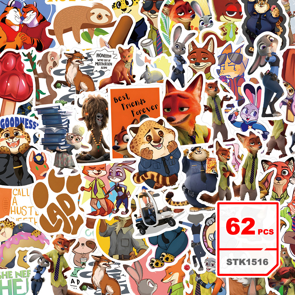Zootopia Stickers Set Cartoon Waterproof Graffiti Decals Sticker for ...