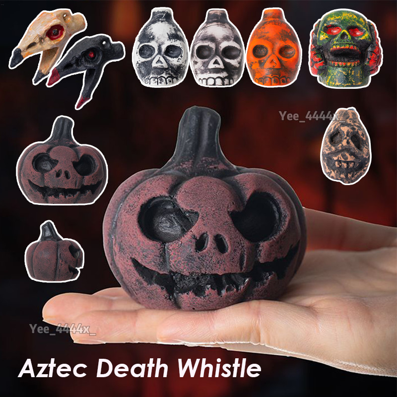Aztec Death Whistle Horror Skull Head Shape whistle with Real Screaming ...