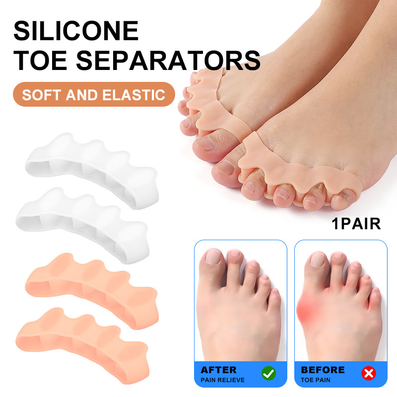 Gel Toe Separator, Toe Spacers Rubber Toe Stretchers Bunion Pain Relief ...