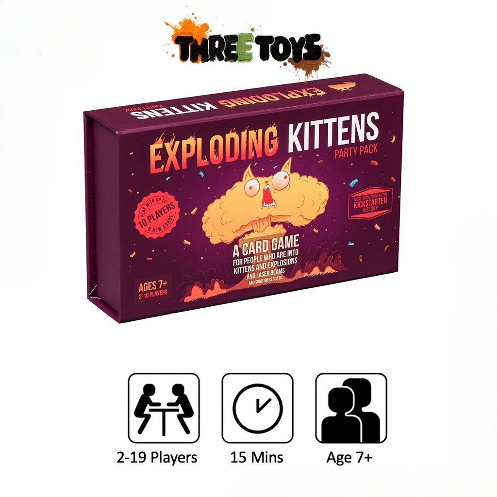 Exploding Kittens Party Pack without Music Card Game Party Game Family ...