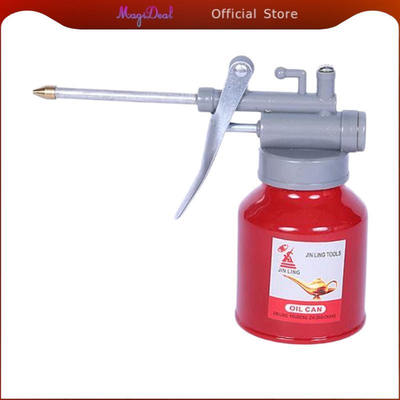 MagiDeal Hand Pump Oil Can with Rigid Spout Thumb Pump Tool 250ml Metal ...