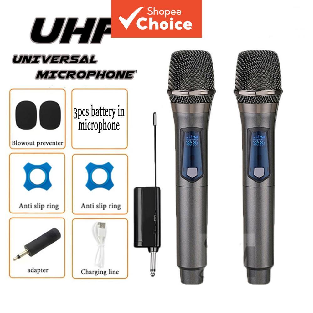 1Set Professional UHF High-Frequency Wireless Microphone Dual Handheld ...