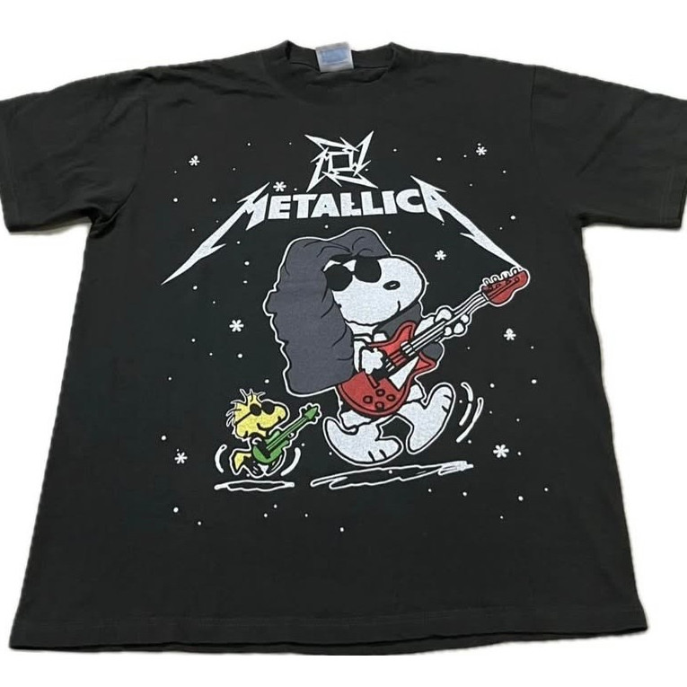 ((Pure Cotton Ready Stock) METALLICA Snoopy Guitar Rock Band Tour ...