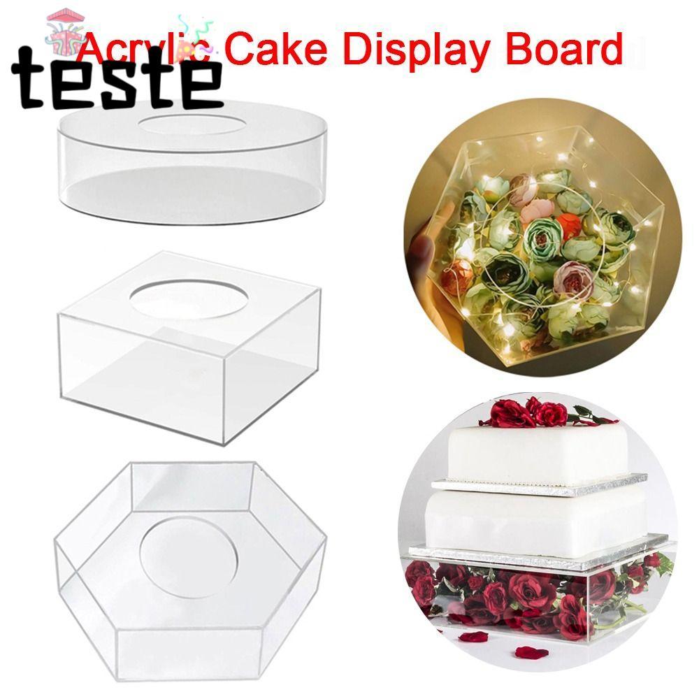 Cake Display Board, Acrylic Transparent Cake Stand, Refillable DIY ...