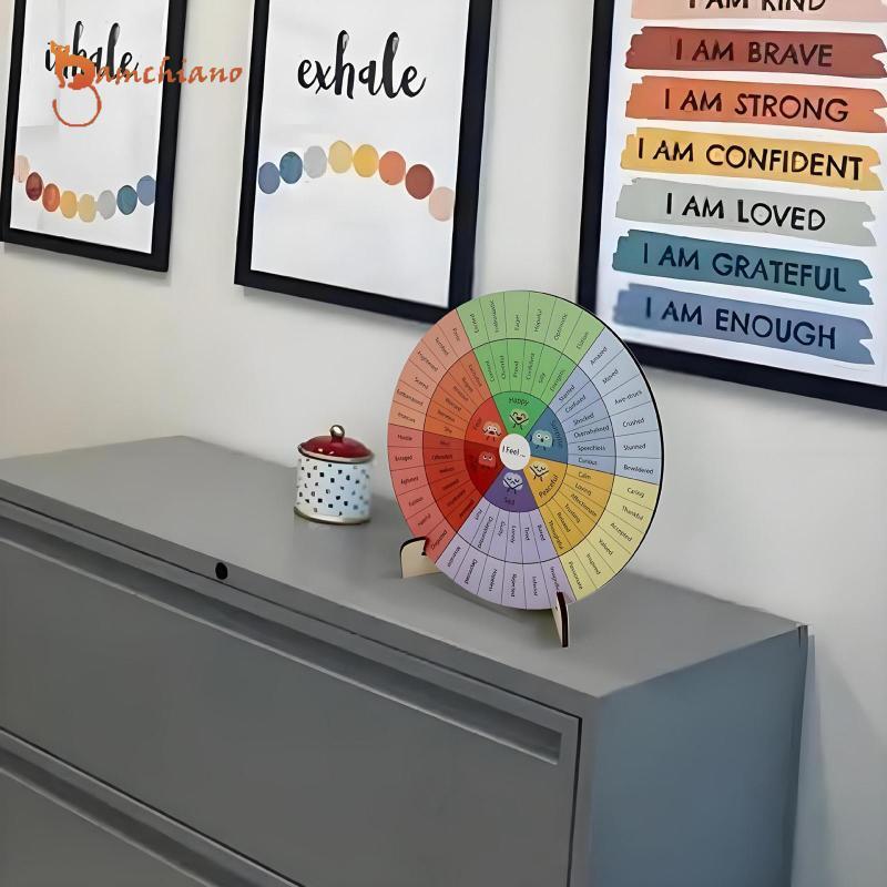 gamchiano Feeling Wheel with Stand Emotion Chart for School Counseling ...