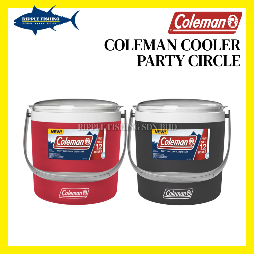 COLEMAN COOLER PARTY CIRCLE BLACKSAND/RED 6010C002 | Shopee Malaysia