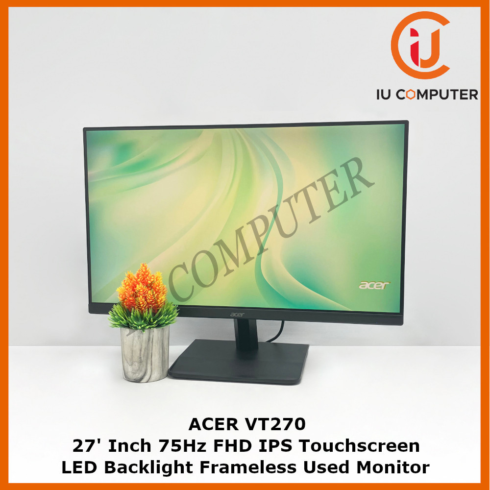 ACER VT270 27 INCH 75HZ FHD IPS LED BACKLIGHT FRAMELESS TOUCHSCREEN ...