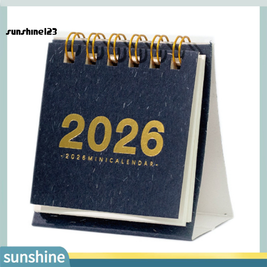 Small Table Calendar Compact Desk Planner 2026 Mini Desk Calendar ...