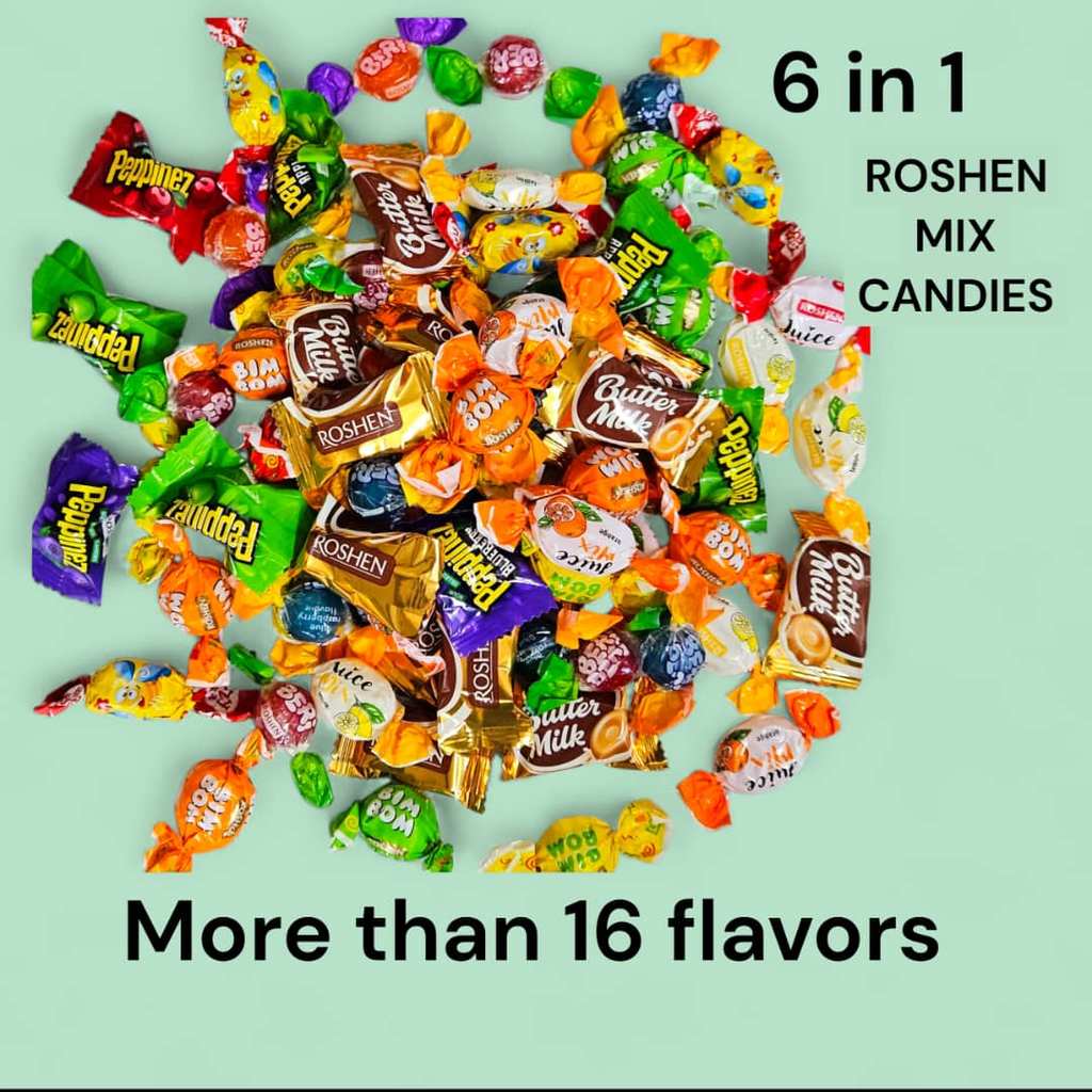 Roshen Campuran Permen 6 dalam 1 - Crezy Bee, Peppinez, Beri Hard ...