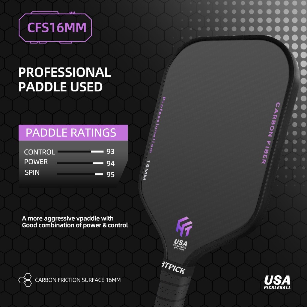 HTPick Pickleball Paddle T700 Carbon Fibre USAPA Approved Racket Bat ...