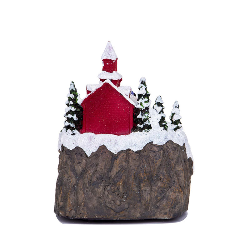 Christmas Themed Music Box With Moving Train Santa Claus Rotation LED ...