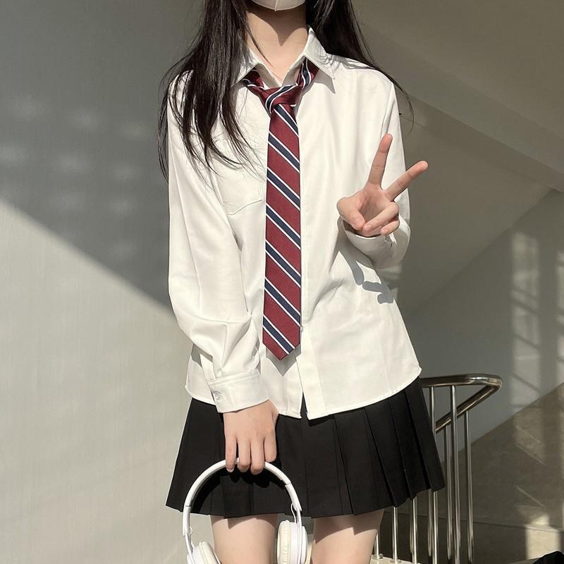 Blue JK Uniform Shirt - Long Sleeve, Niche Design for Students | Shopee ...