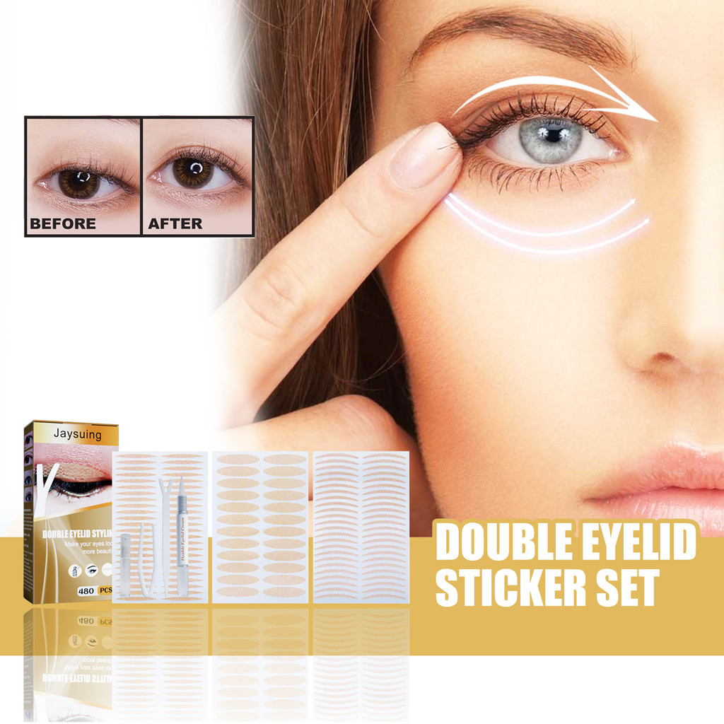 Jaysuing Double Eyelid Sticker Styling Cream Long-Lasting Natural Non ...