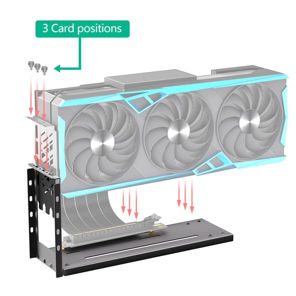 Vertical GPU Mount Bracket 3 Slots Graphics Card Holder eGPU Dock ...