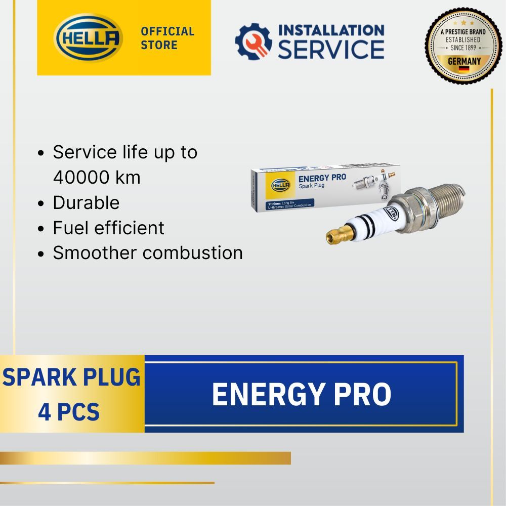 HELLA Energy Pro Yttrium Spark Plug - Blister pack 4 pcs | Shopee Malaysia
