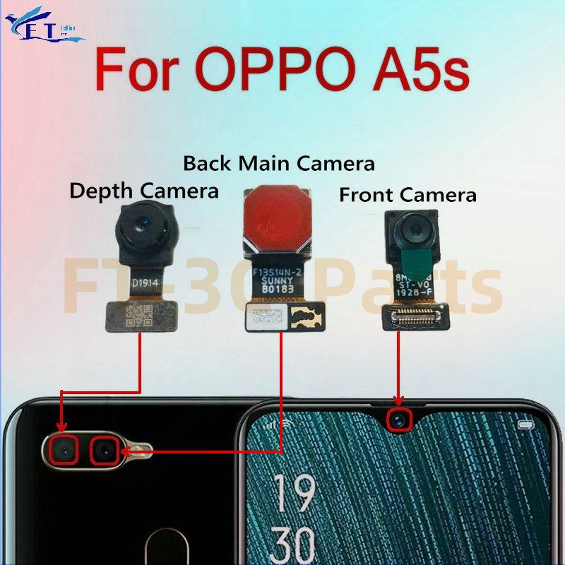 For OPPO A5S Front Back Rear Camera Main Facing Camera Module Flex ...