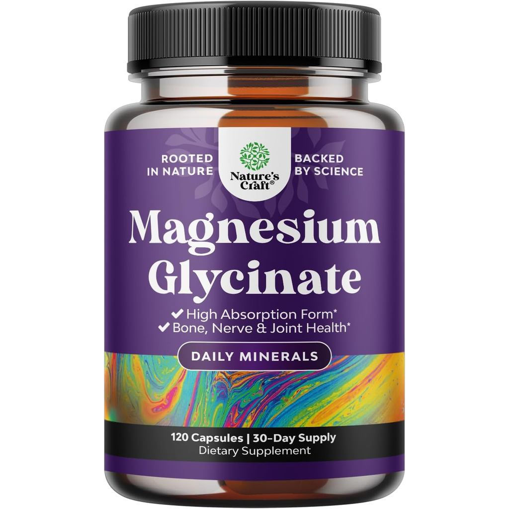 Pure Magnesium Glycine Supplement 500mg. Men Women Magnesium Sleep and ...