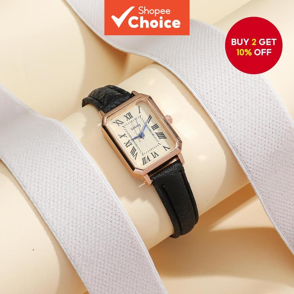 New women's retro watch with Roman numerals, blue markers, and a ...