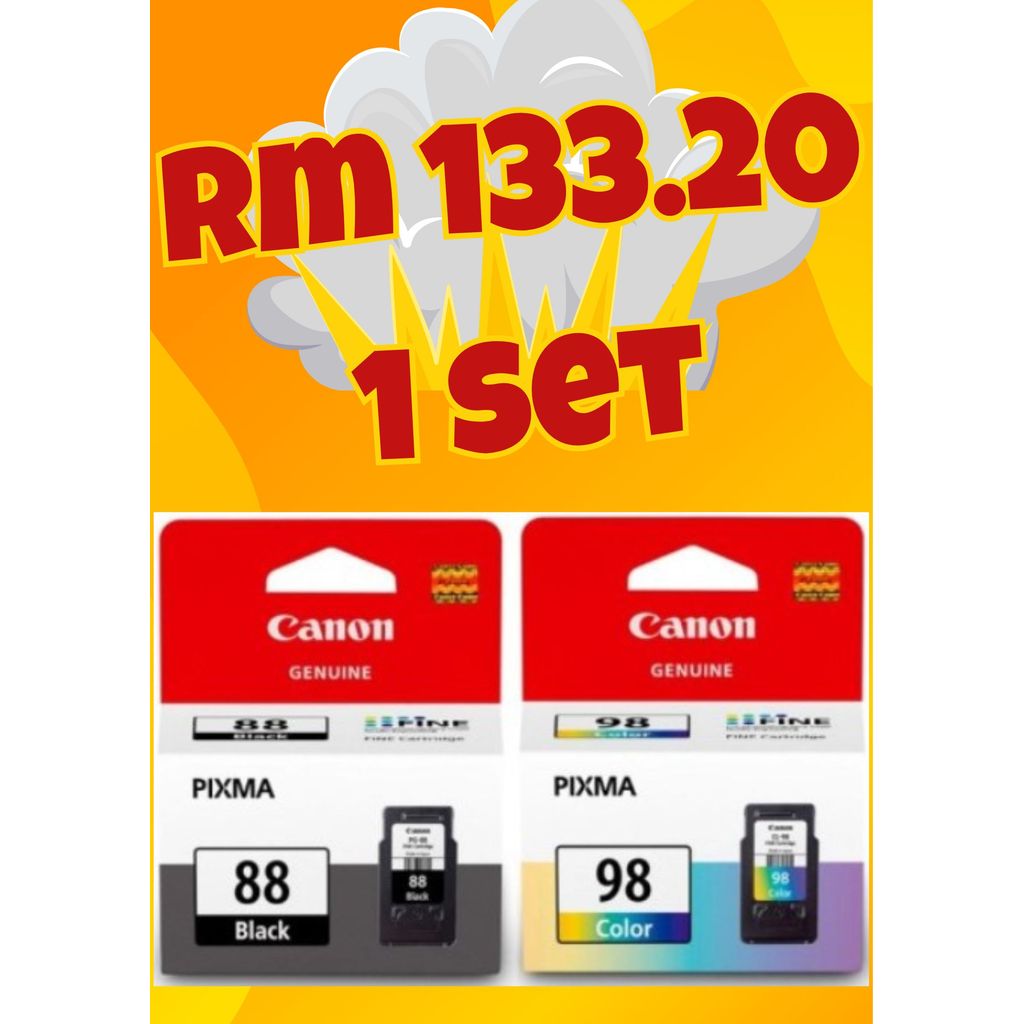 Canon Pixma Cartridge PG 88 (Black) + CL 98 (Colour) | Shopee Malaysia
