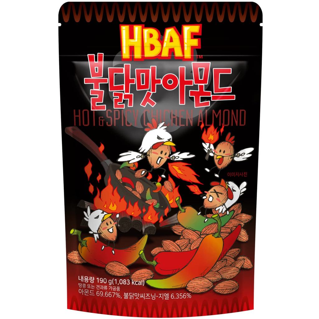 Gilim HBAF Korean Seasoned Almonds Hot & Spicy (1 x 210 gram pack ...
