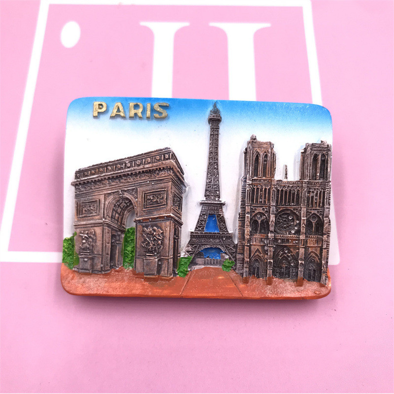**Paris Landmarks 3D Resin Fridge Magnets | Eiffel Tower Arc de ...