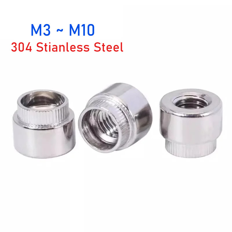 M3 M4 M5 M6 M8 M10 304 Stianless Steel Riveting Nut Step Embossing Rivet Nut Press Riveting ...