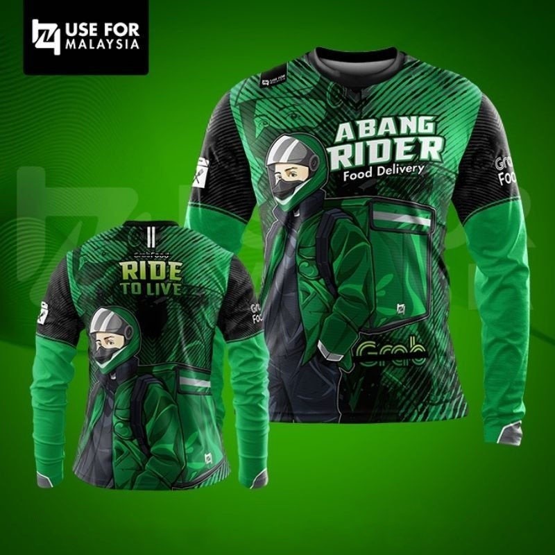Rider/Full Grab Food Sublimation/Shirt Rider/T-shirt Rider | Shopee ...
