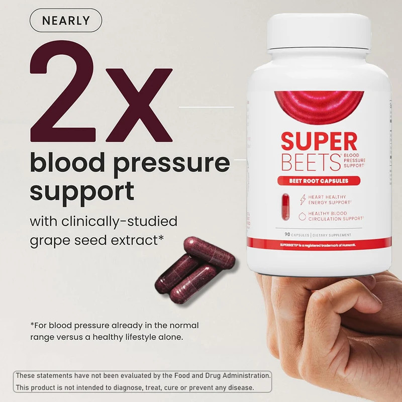 Kapsul Akar Bit SuperBeets Pelepasan Pantas 1000mg, Menyokong Nitrik ...