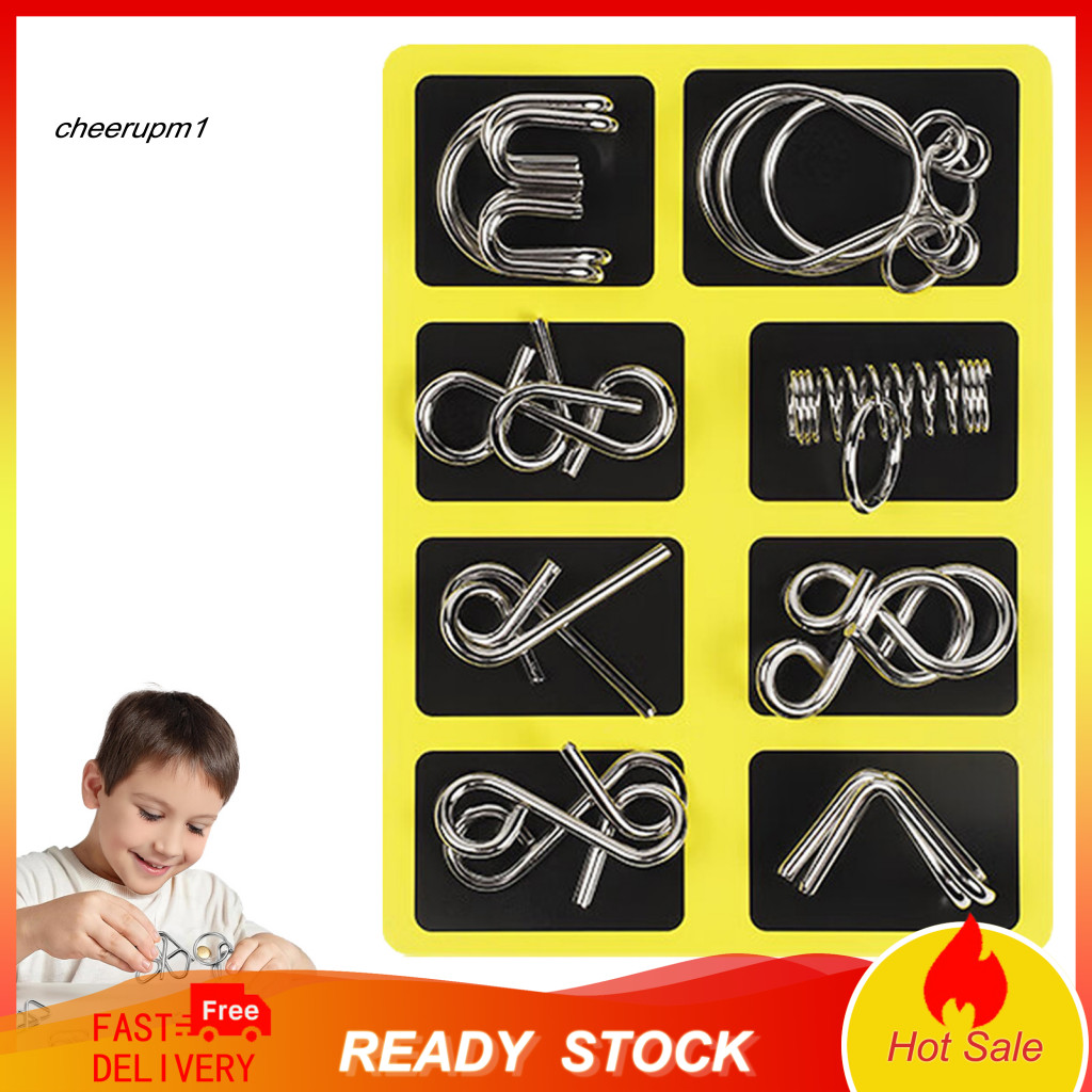 CHEER Unlock Interlock Puzzle Ring Brain Teaser Puzzle Ring Mind ...