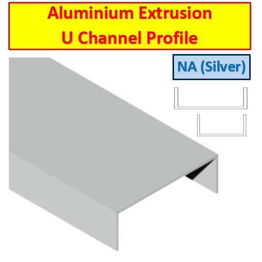 NA Aluminium Extrusion U Channel Frame Profile Silver Aluminum Unequal ...