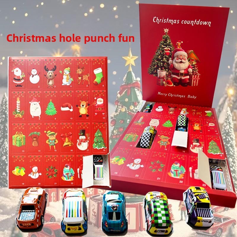 24 Days Christmas Countdown Toy - Alloy Pull Back Race Car Advent ...