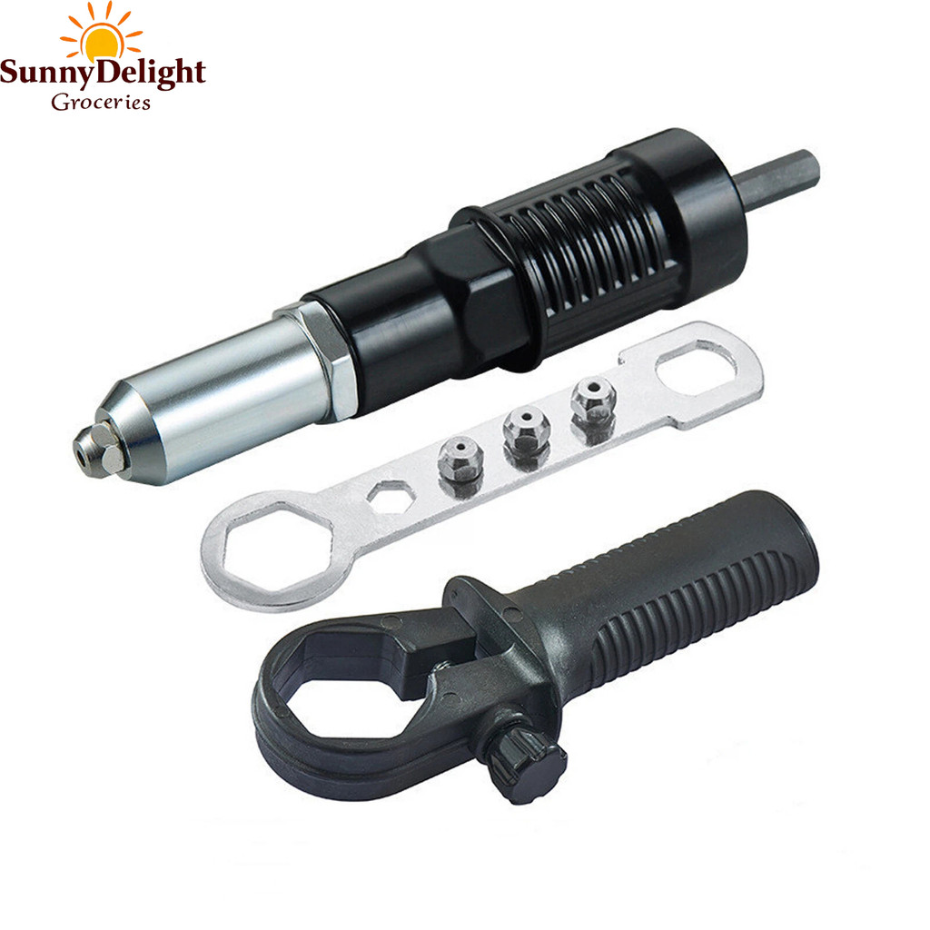 6PCS Electric Rivet Nut Gun Power Drill Rivet Gun Adapter Cordless ...