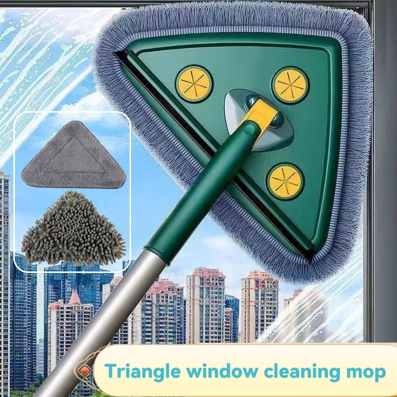 Triangle Spin Mop For Floor Window Mop Lantai Hands Free Squeeze ...