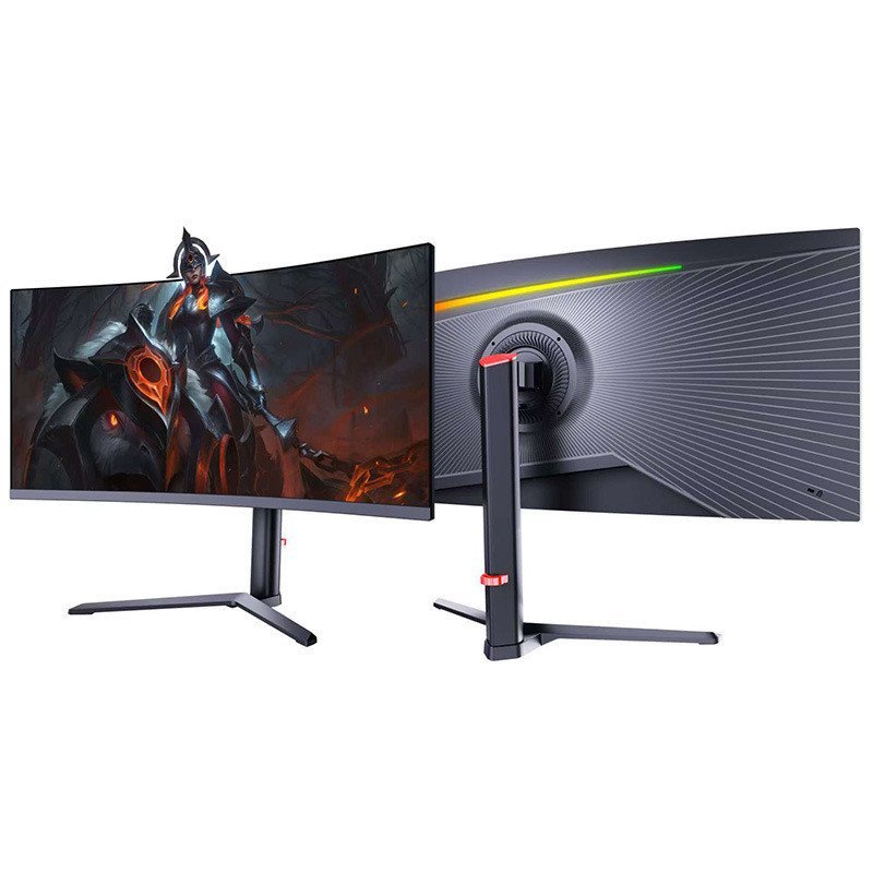 Monitor Permainan 34/40/49 Inci 4K 165Hz HD Melengkung Komputer IPS ...