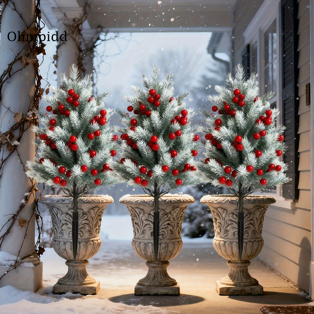 olimpidd| Realistic Garden Cedar Tree Christmas Tree Wind-resistant ...