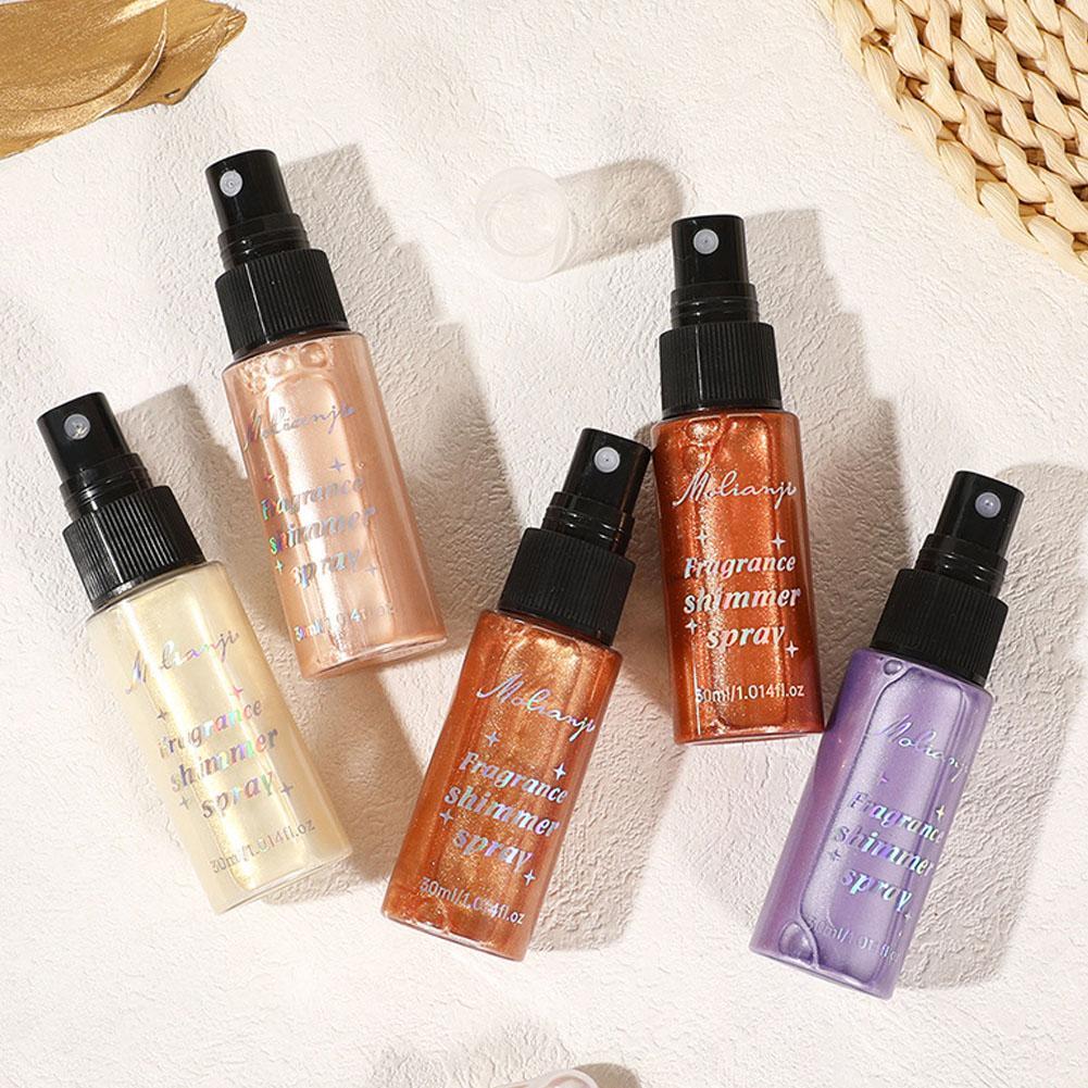Pearlescent Glitter Spray Highlighter Oil Lotion Liquid Illuminator For ...