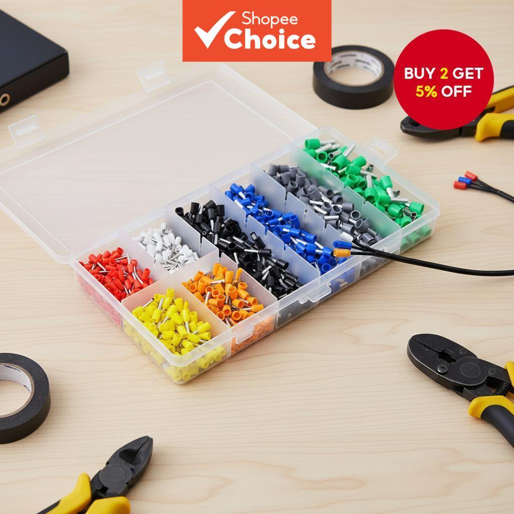 Insulated Wire Ferrule Connector and Terminal Assortment Kit Kits ...