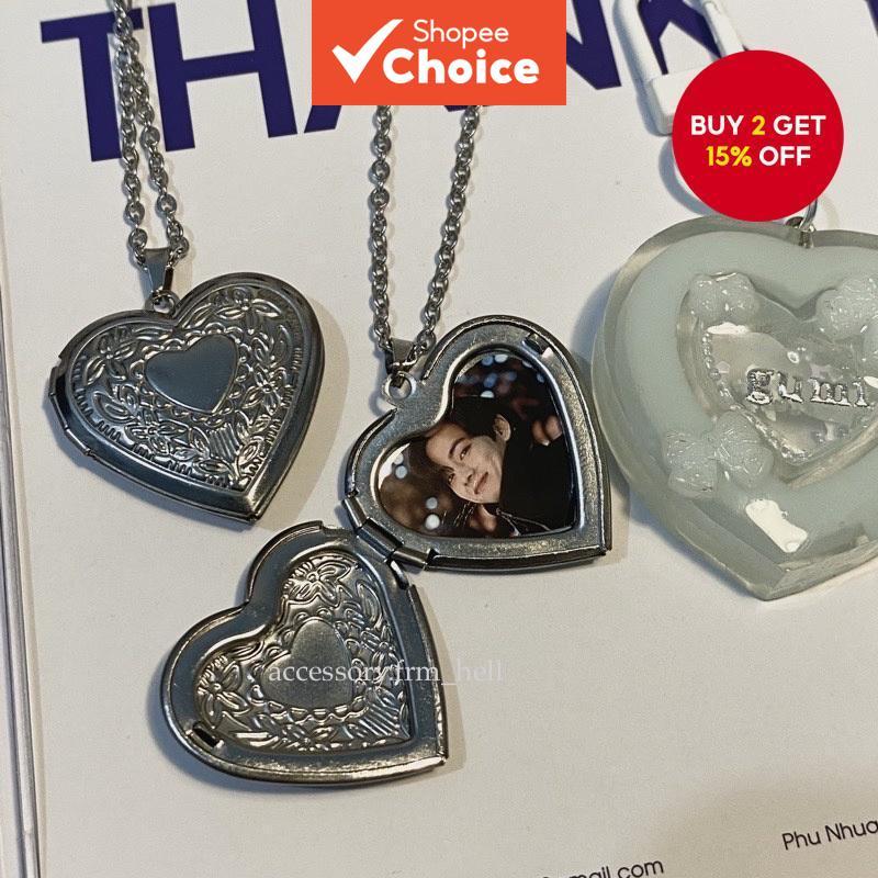 Heart Shape Locket Necklace - Stainless Steel Love Pendant with ...