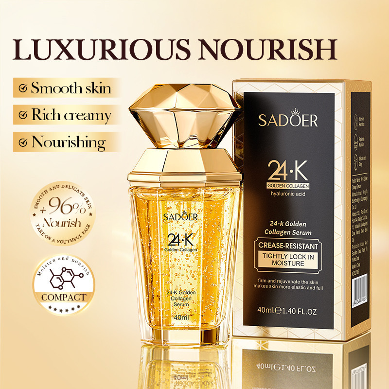 SADOER 24K Golden Collagen Serum Crease Resistant Tightly Lock In ...