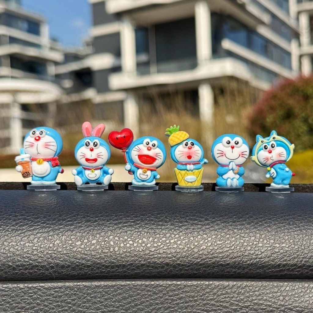 8pcs Doraemon action figure statues doll toys Decor Set - Cute Car ...