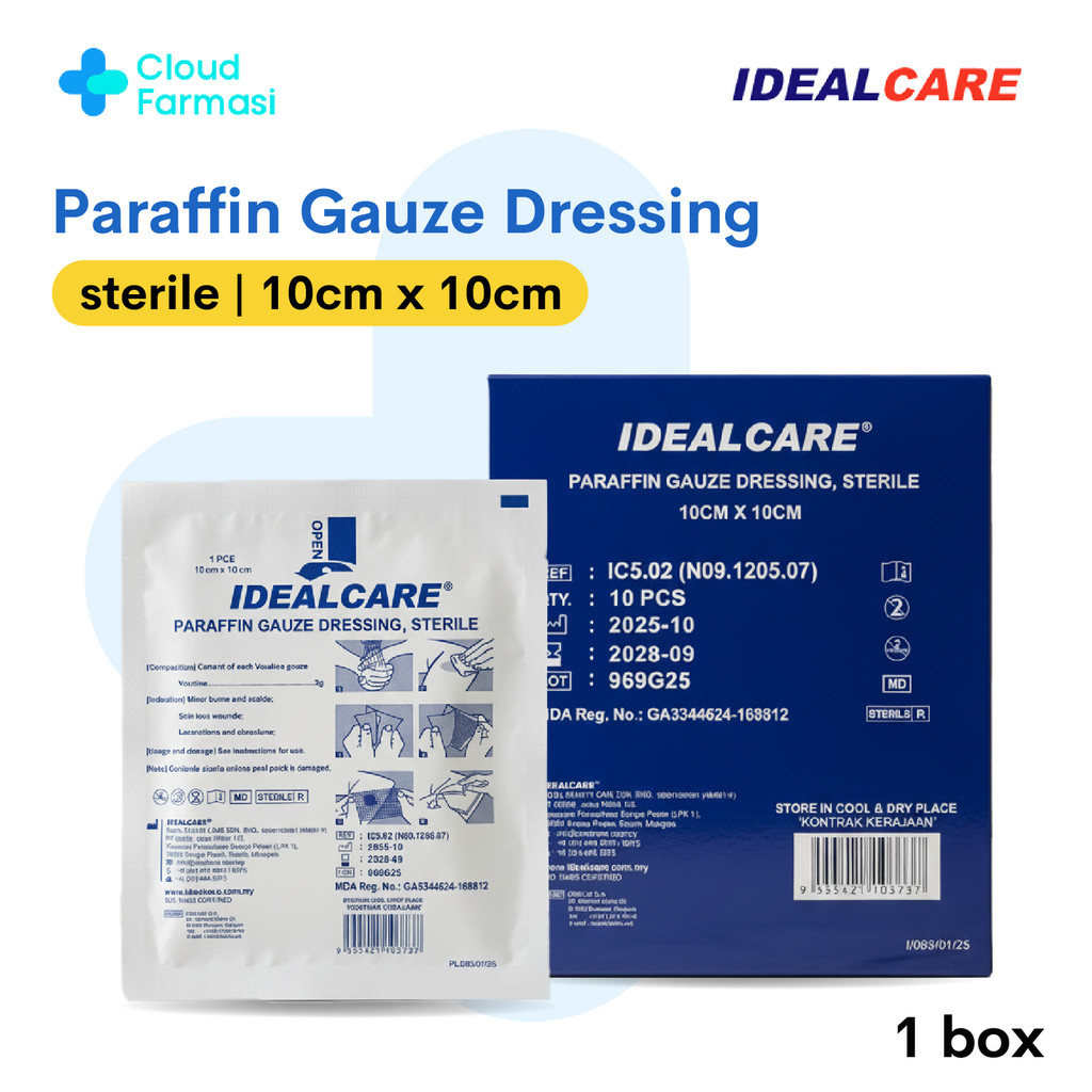 [Cloud Farmasi] PARAFFIN GAUZE DRESSING Wound Dressing (STERILE), 10CM ...